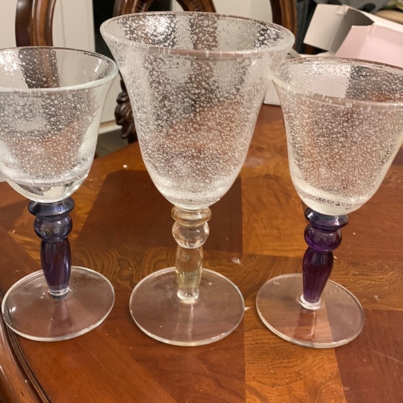 Pier 1 | Dining | 3 Long Stemmed Glassware With Forced Heavy Bubbles ...